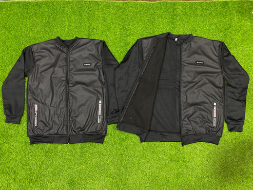 PLAIN LEATHER JACKET – Sheikh jee collection